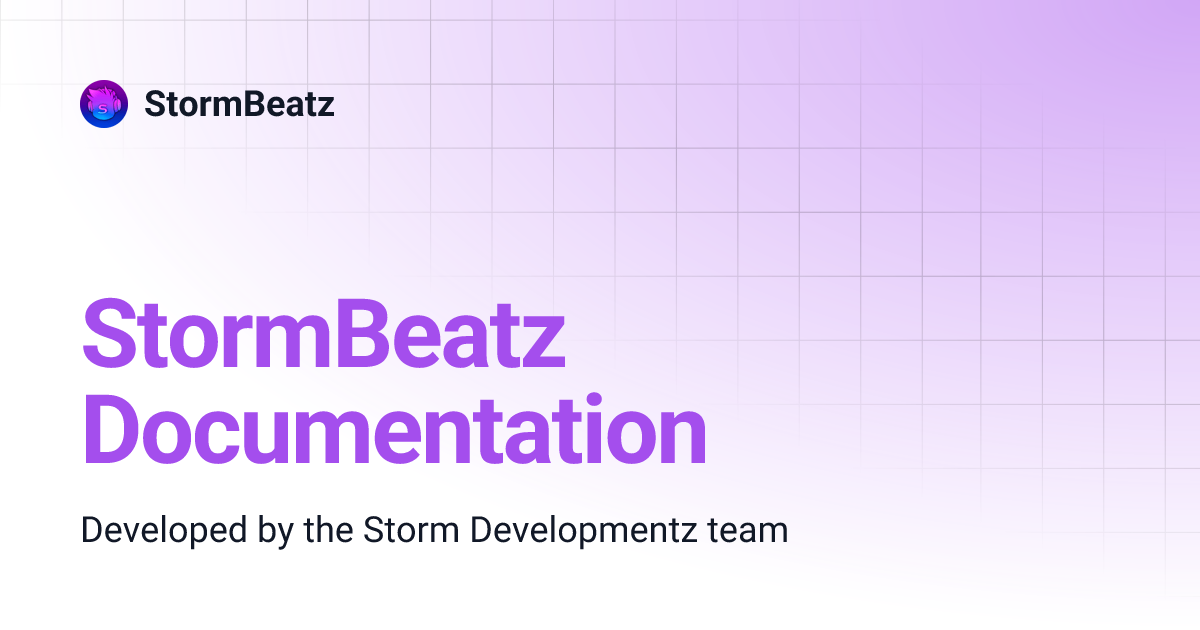 StormBeatz Documentation | StormBeatz